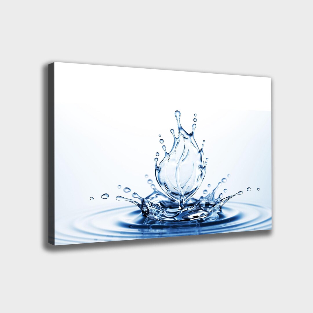 Water Splash Canvas Print, Water Drop Art Canvas or Poster Wall Art ...