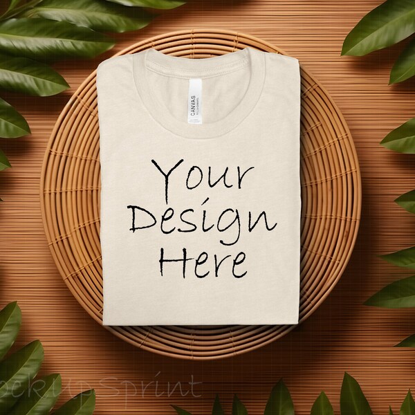 Oatmeal Heather Mockup - Etsy