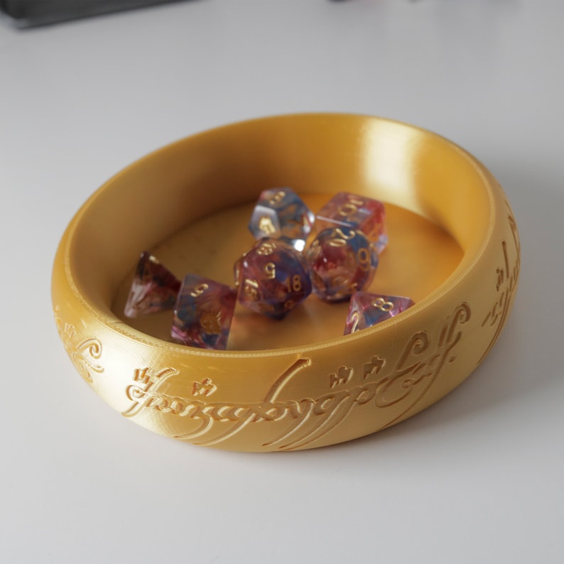 The Lord of the Rings Dice Tray Fellowship Tabletop Gaming Dice Bowl ...