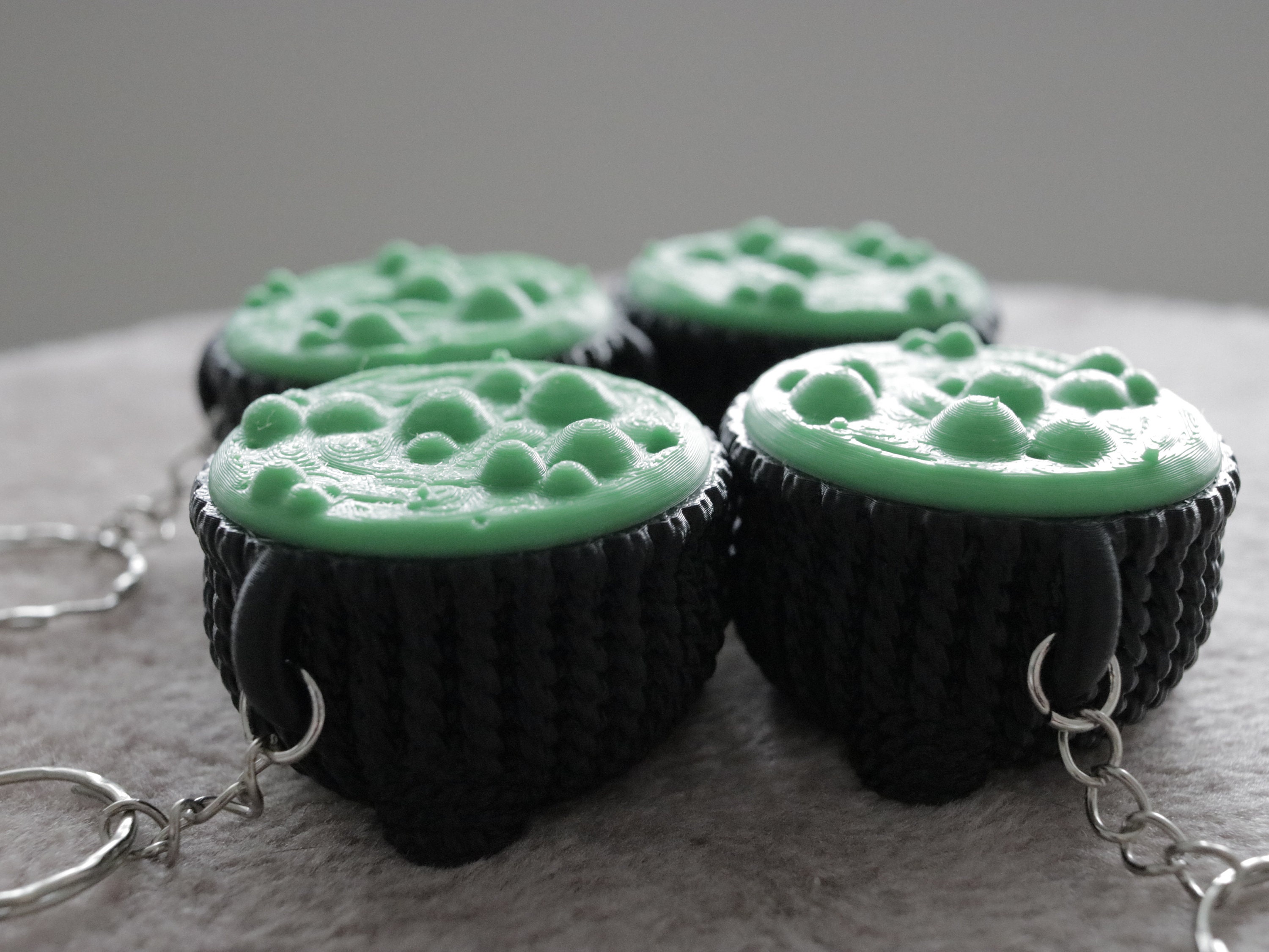 3D Printed Halloween Crochet "look-alike" Cauldron Keychain | Autumn ...