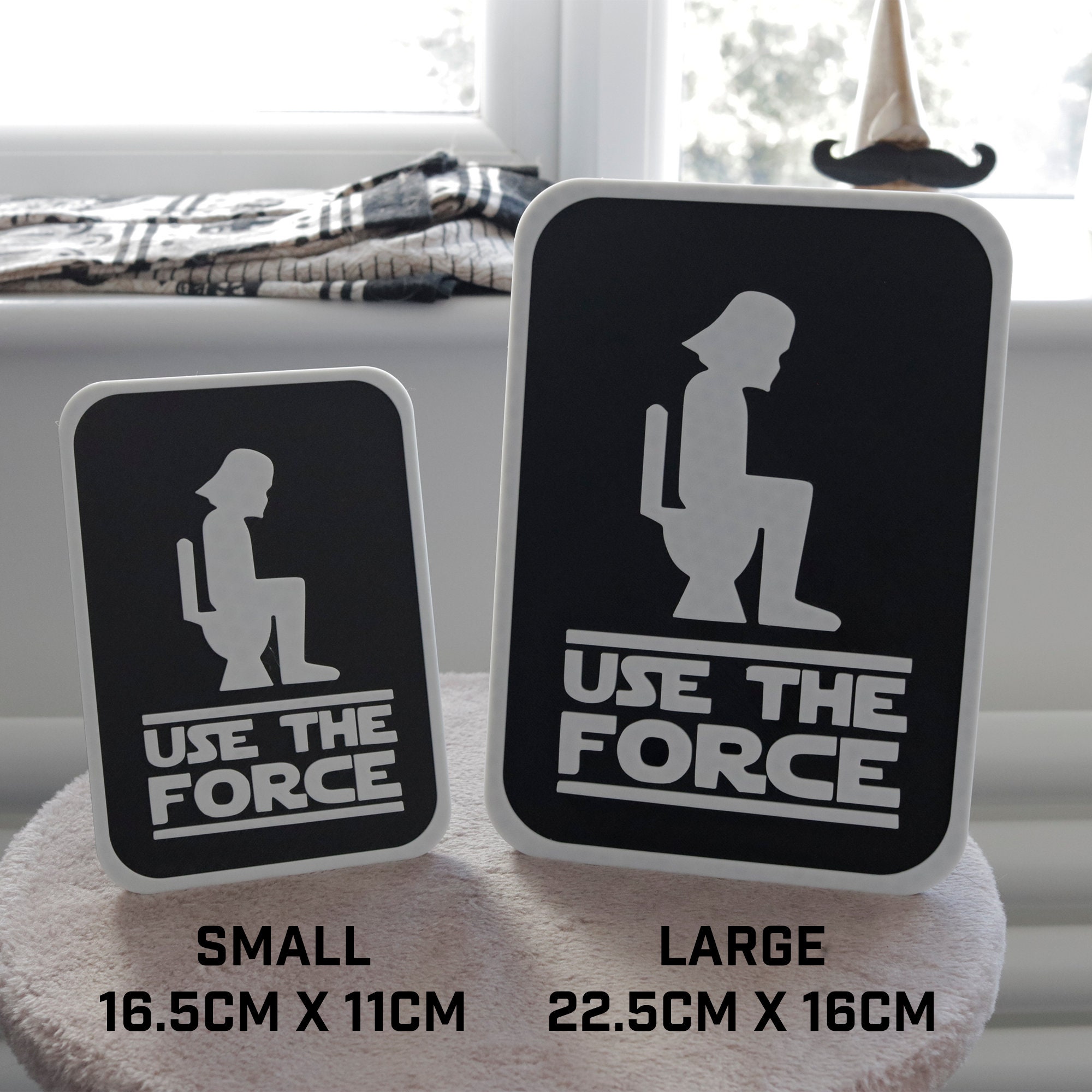 Star Wars Toilet Sign Use the Force Darth Vader Gaming Man Cave Funny ...