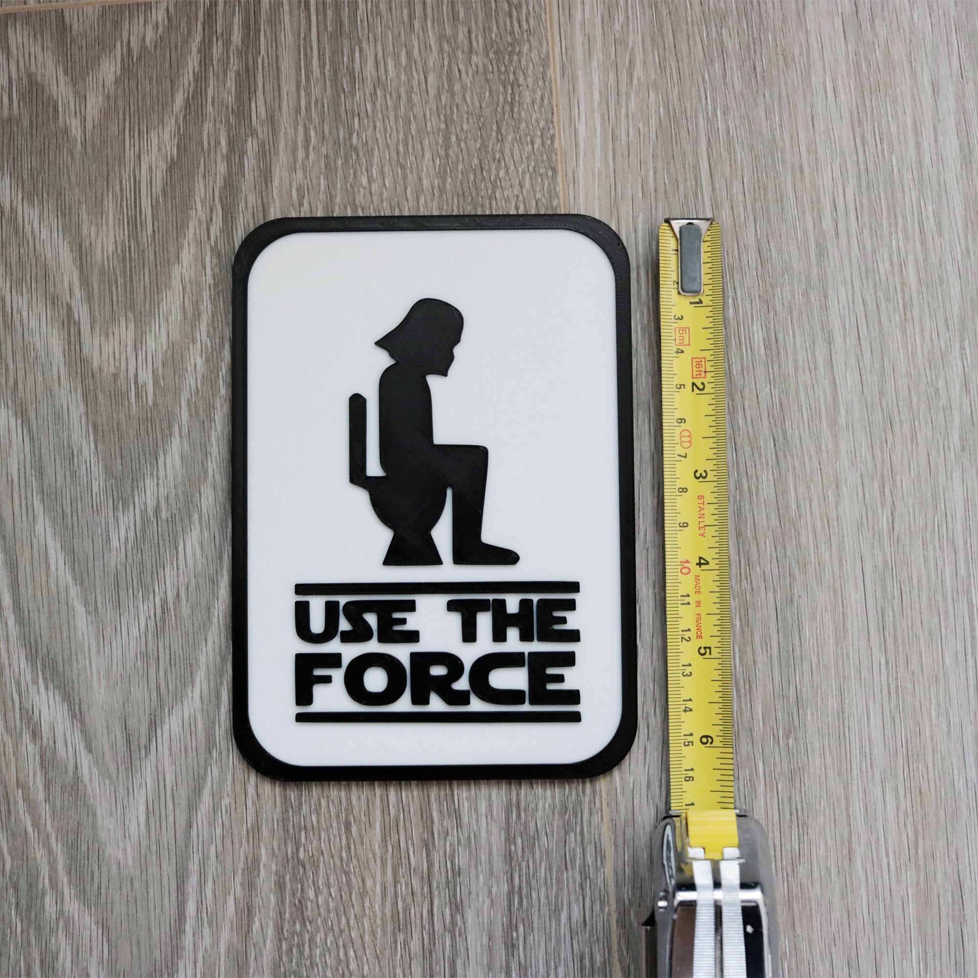 Star Wars Toilet Sign Use the Force Darth Vader Gaming Man Cave Funny Sign Restroom Novelty ...