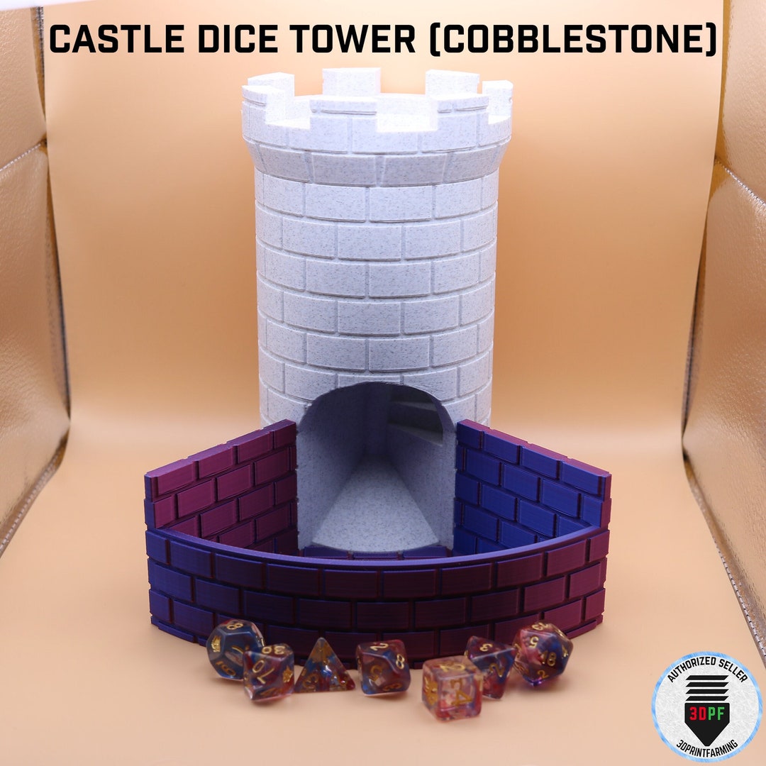 Dice Tower (castle Aesthetic W/ Cobblestone Tray) / Board Games / DND / Dungeons & Dragons / RPG ...
