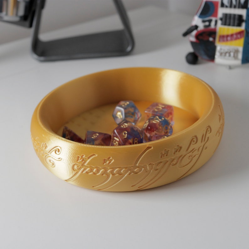 The Lord of the Rings Dice Tray Fellowship Tabletop Gaming Dice Bowl ...
