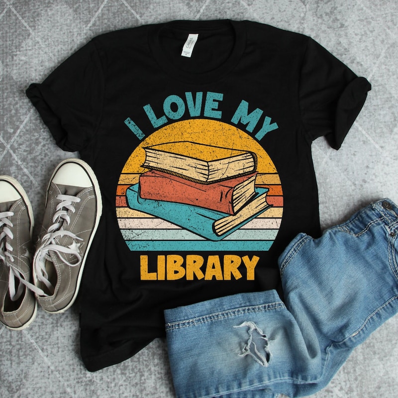 Library T Shirt - Etsy