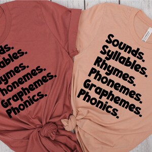 Science of Reading Teacher Shirt: Phonics, Sounds, Syllables - Etsy
