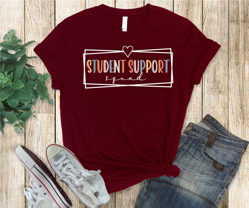 Retro Student Support Team Shirt, Student Support Crew Women Tshirt ...