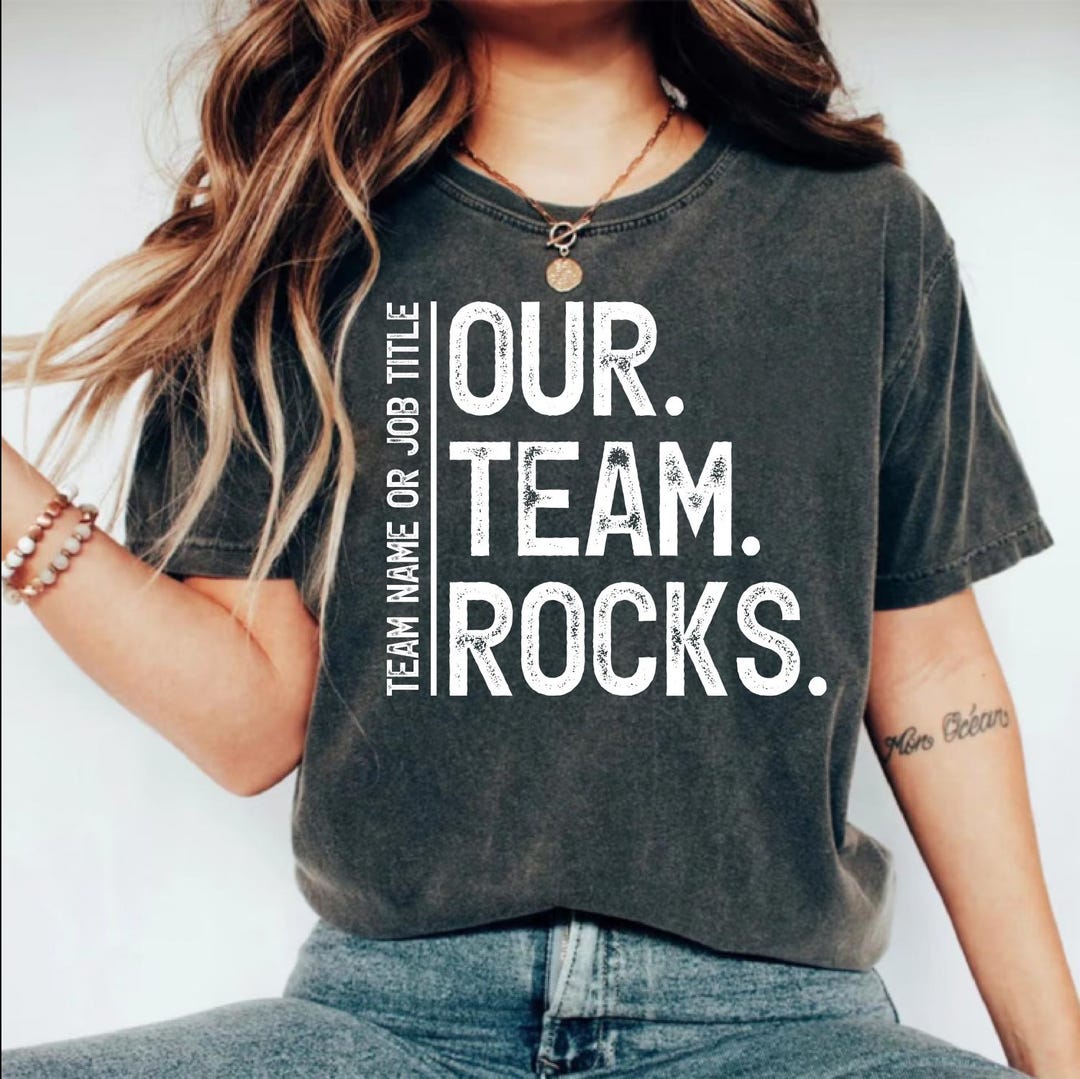 Customize Team Rocks T-shirt: Personalized Work Team Shirt - Etsy