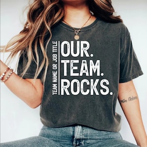 Customize Team Rocks T-shirt: Personalized Work Team Shirt - Etsy