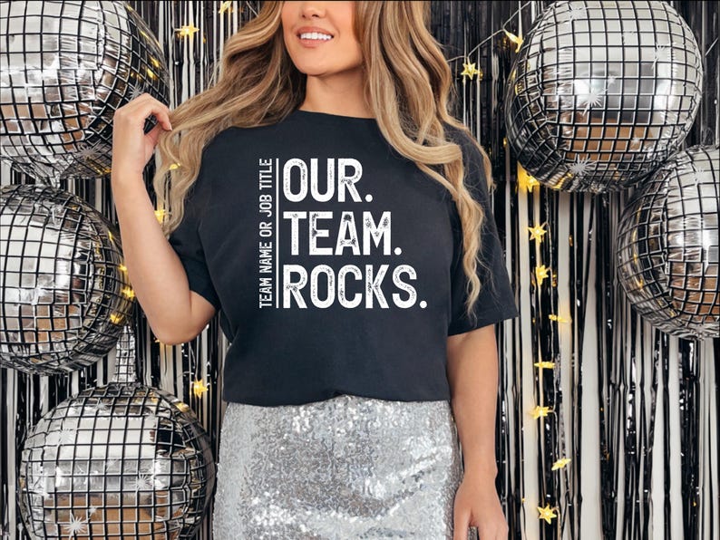 Customize Team Rocks T-shirt: Personalized Work Team Shirt - Etsy