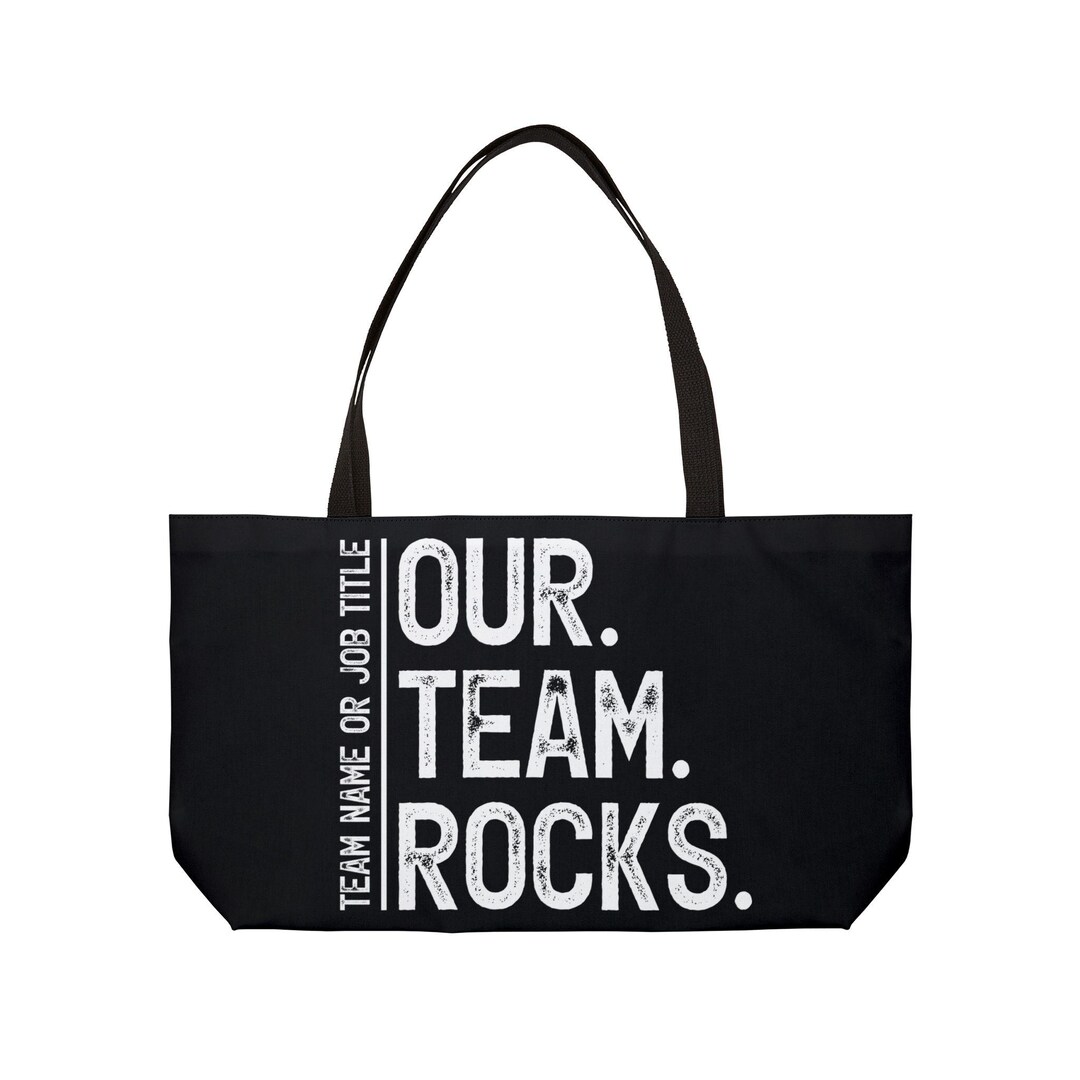 Customize Our Team Rocks Tote Bag Teammate Tote Bag, Team Name Tote Bag ...