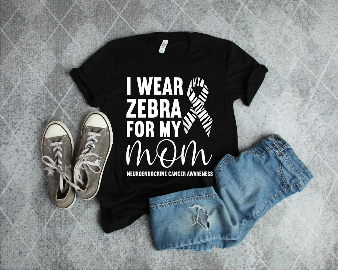 Zebra Ribbon Neuroendocrine Cancer Awareness Shirt - Etsy