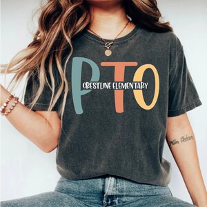 Custom PTO Shirt: Elementary School Name, Parent Teacher Organization ...