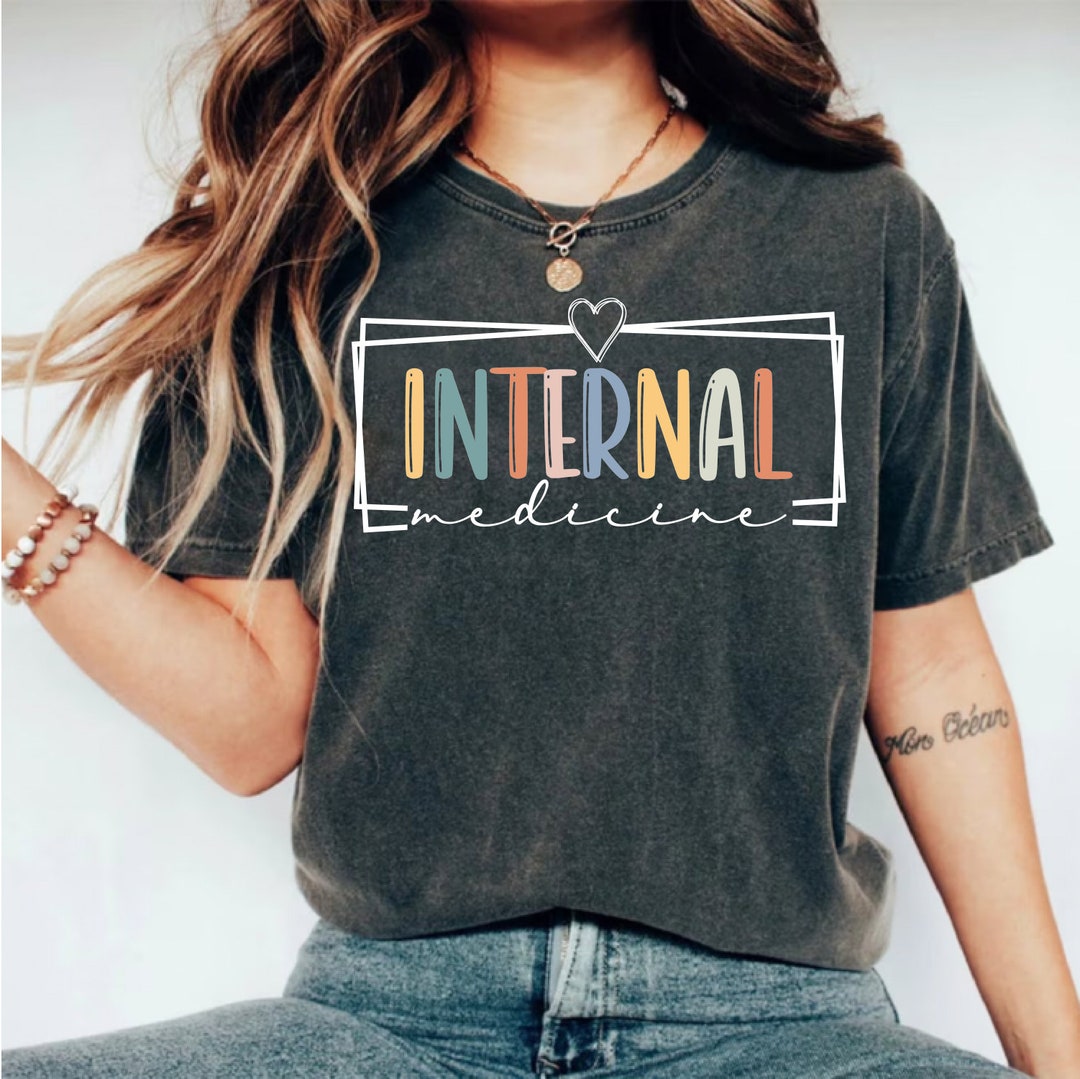Internal Medicine Shirt, Floral Internal Medicine Tshirt Gift, Women in ...