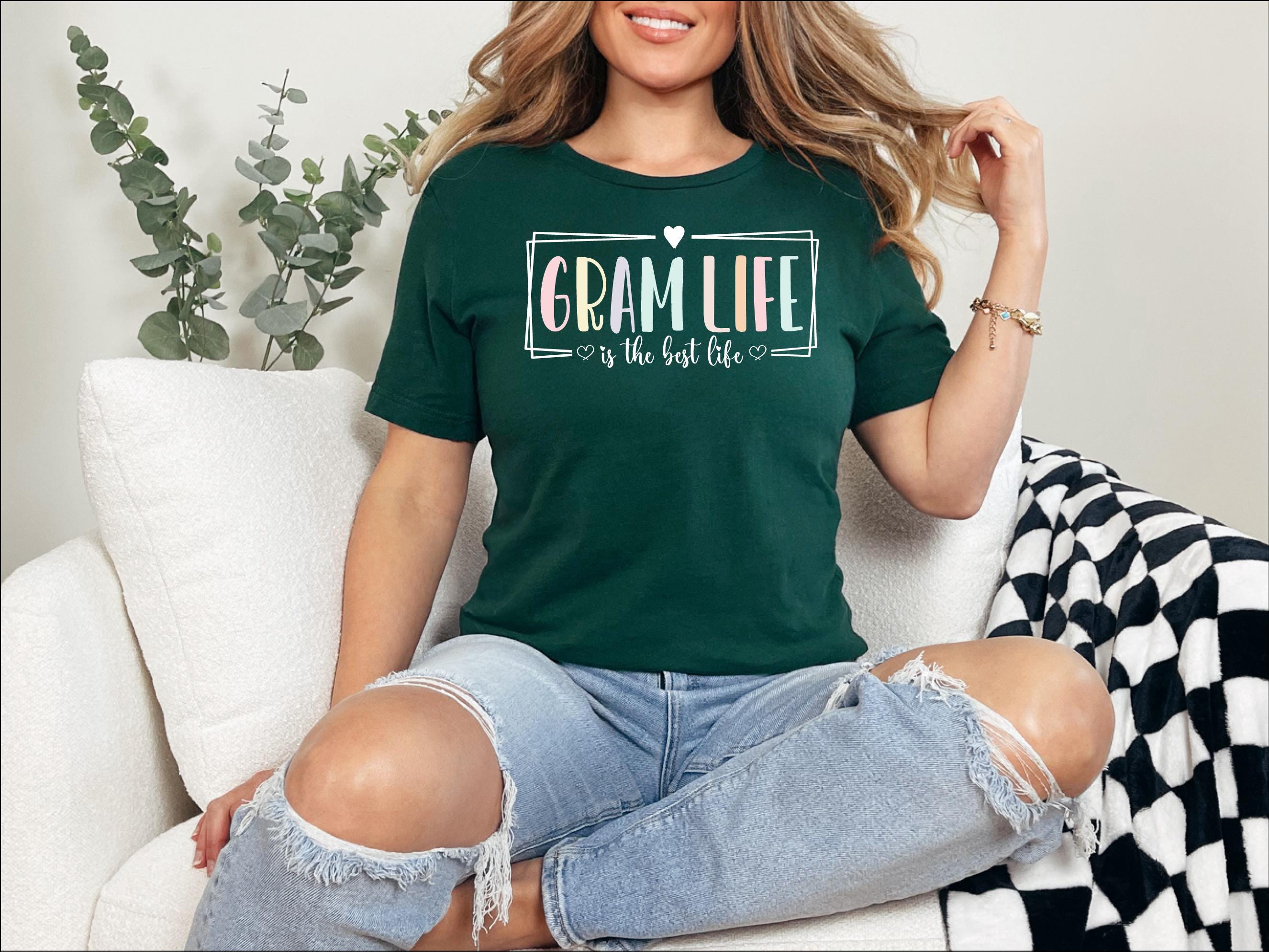 Gram Life is the Best Life Gram Shirt for Gram Gifts Birthday Christmas ...