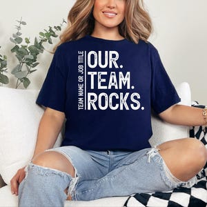 Customize Team Rocks T-shirt: Personalized Work Team Shirt - Etsy