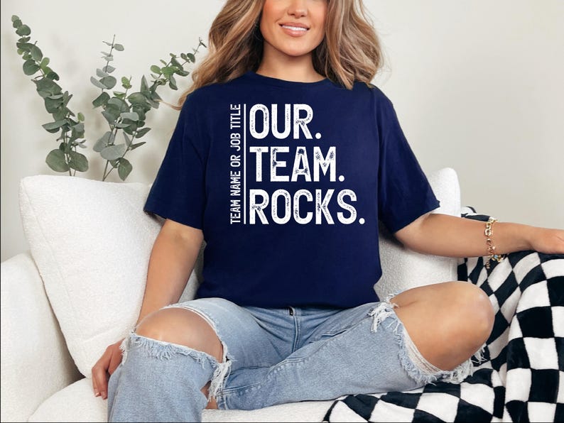 Customize Team Rocks T-shirt: Personalized Work Team Shirt - Etsy