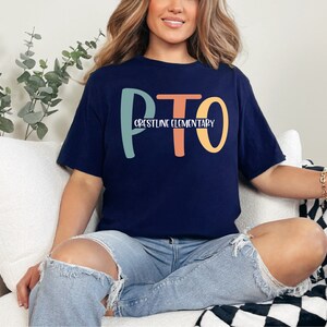 Custom PTO Shirt: Elementary School Name, Parent Teacher Organization ...
