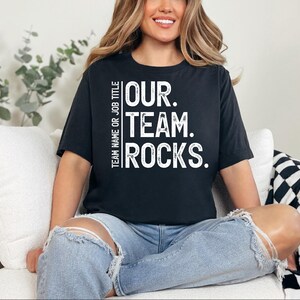 Customize Team Rocks T-shirt: Personalized Work Team Shirt - Etsy