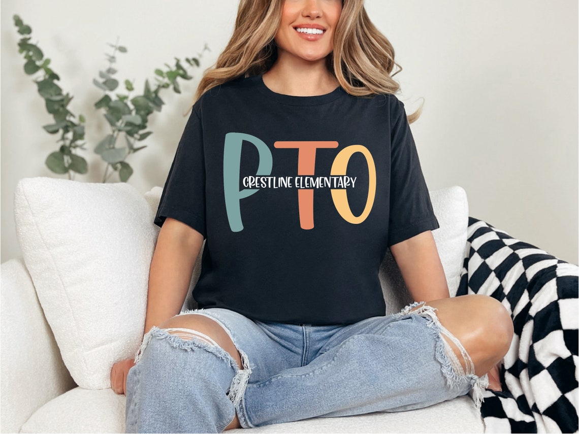 Custom PTO Shirt: Elementary School Name, Parent Teacher Organization ...