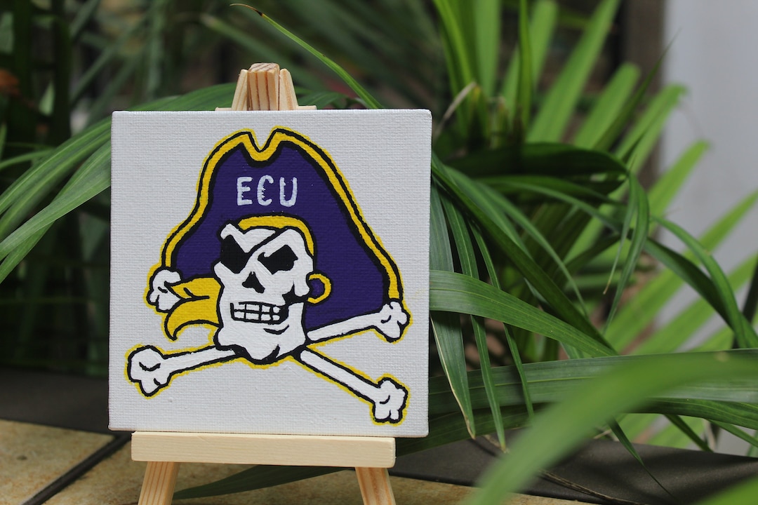 ECU East Carolina State University Mascot Logo Painting 4"x4" Mini ...