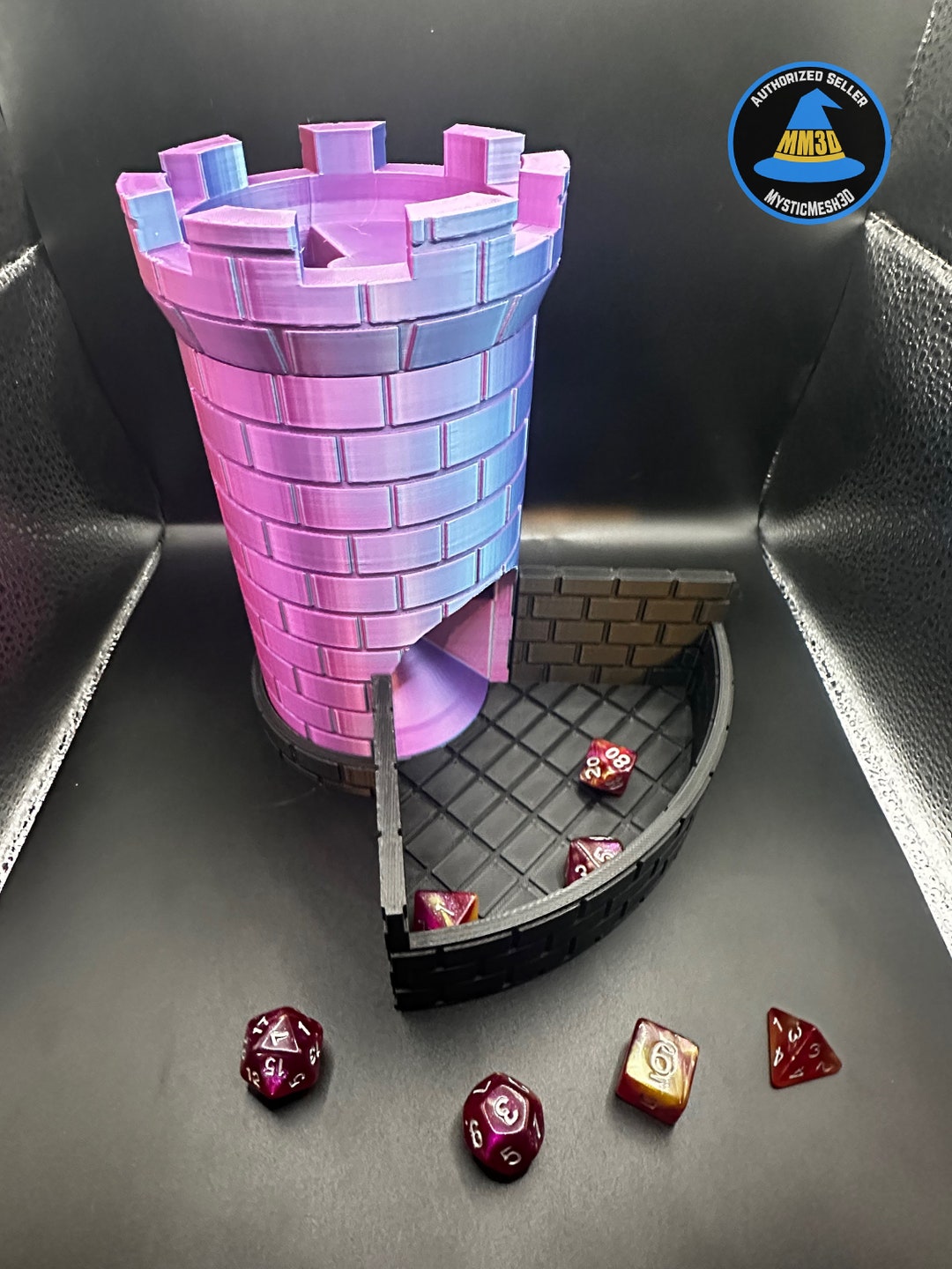 DND Dice Tower DND Castle Dice Tower DND Dice Tower With cobblestone ...