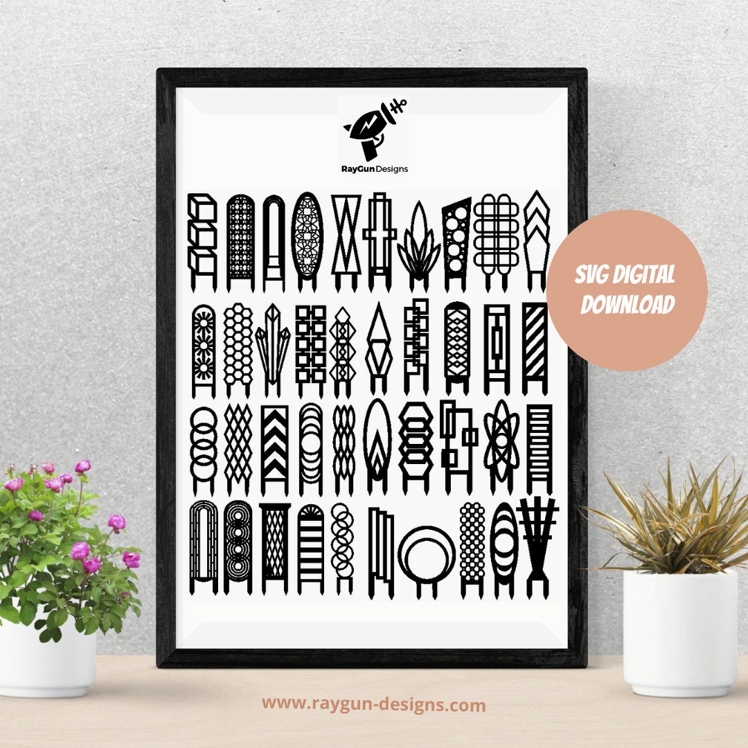 40 Indoor Plant Trellis SVG Mega Bundle (40 Pack) for Glowforge and ...