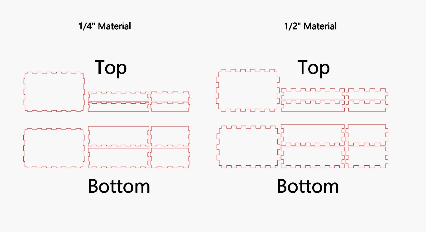Finger Jointed Box SVG File: Laser Cut Plans for Glowforge/xtool ...