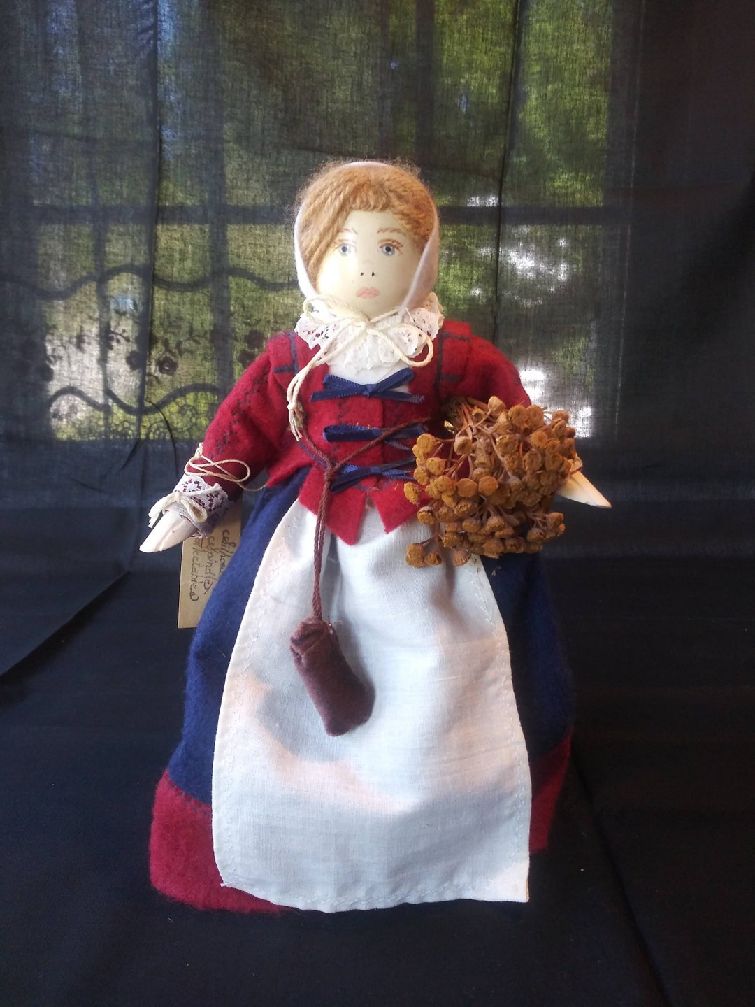 Wooden Lady From Silhouette Spindle Collectibles - Etsy
