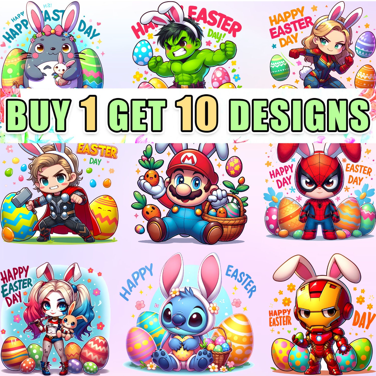 Super Easter Cartoon PNG, Funny Easter Png, Mario Movie Character Bunny ...