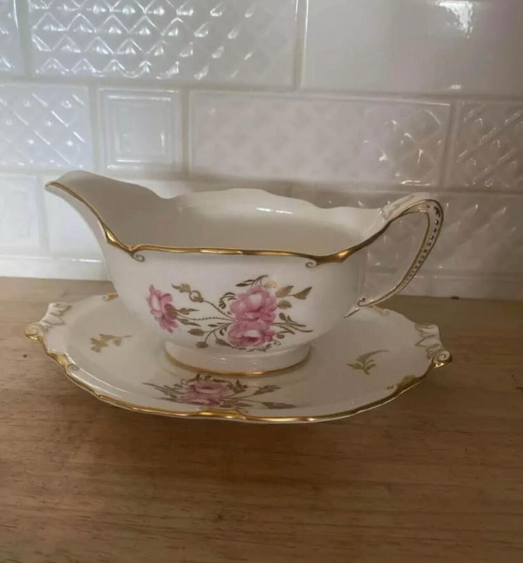 Antique Royal Crown Derby Royal Pinxton Roses Grave Bowl. England Bone ...