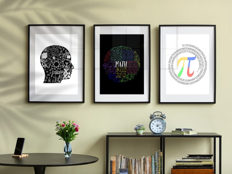 Math Art Prints: Science Posters STEM Wall Decor Pi Symbol - Etsy