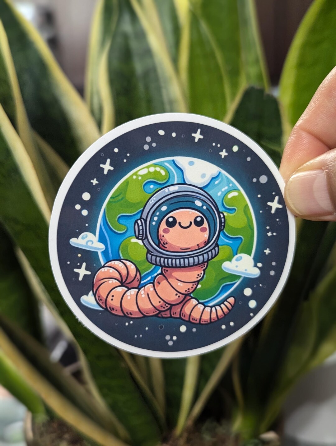 Earthworm Sticker - Etsy