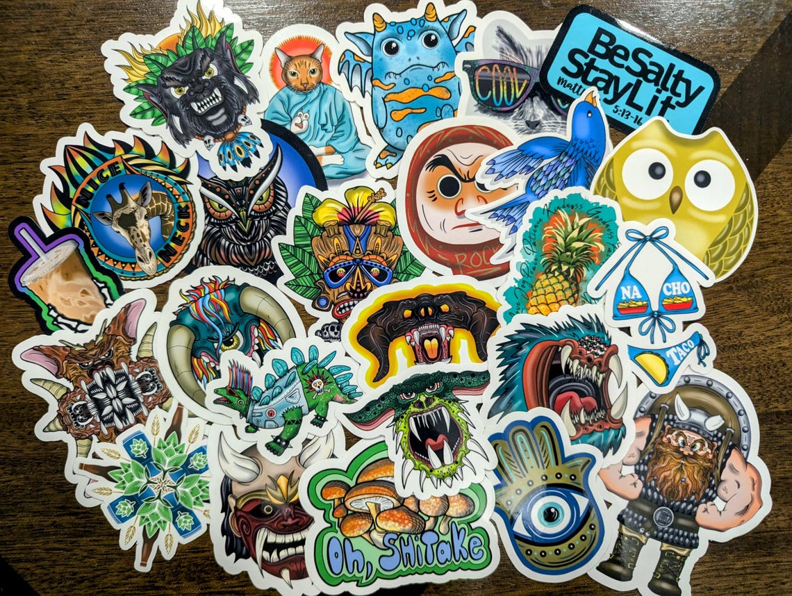 Dragon Face Sticker - Etsy