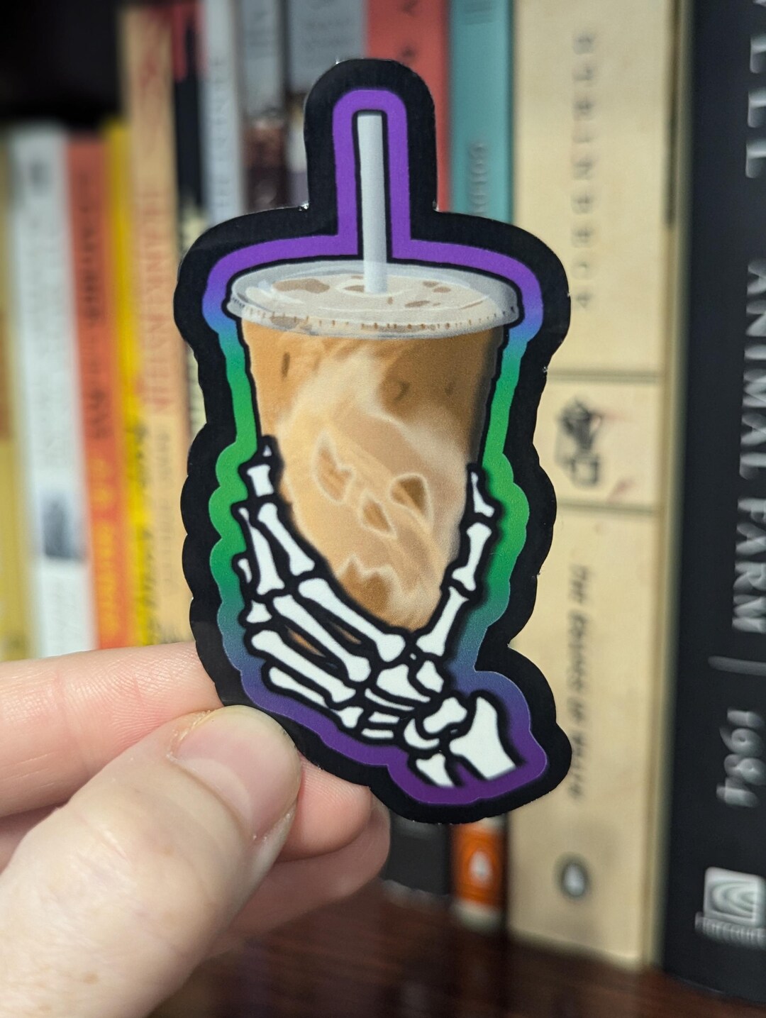Skull Latte Sticker - Etsy