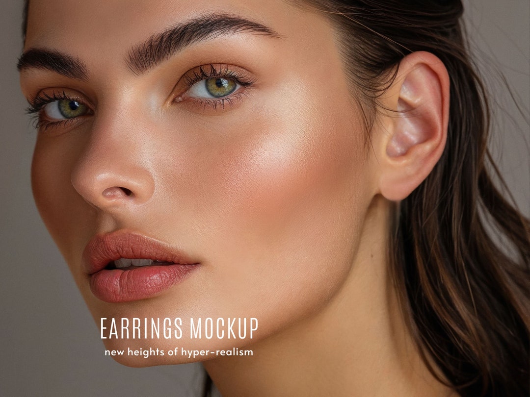 Earring Model Mockup,hyper-realistic Earring Mockup, Jewelry Mockup - Etsy