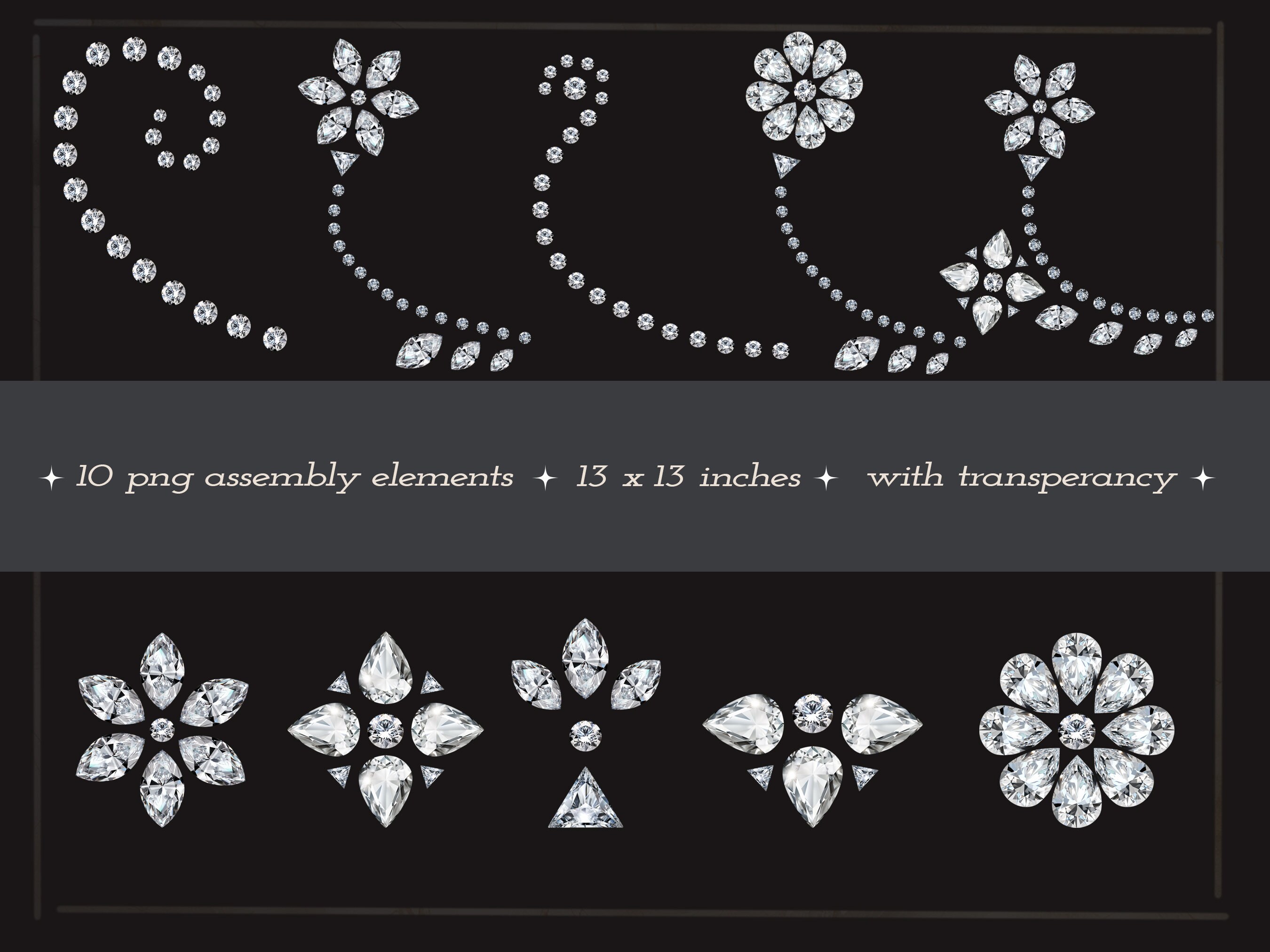 Diamonds Clip Art Collection High-resolution PNG Files With ...