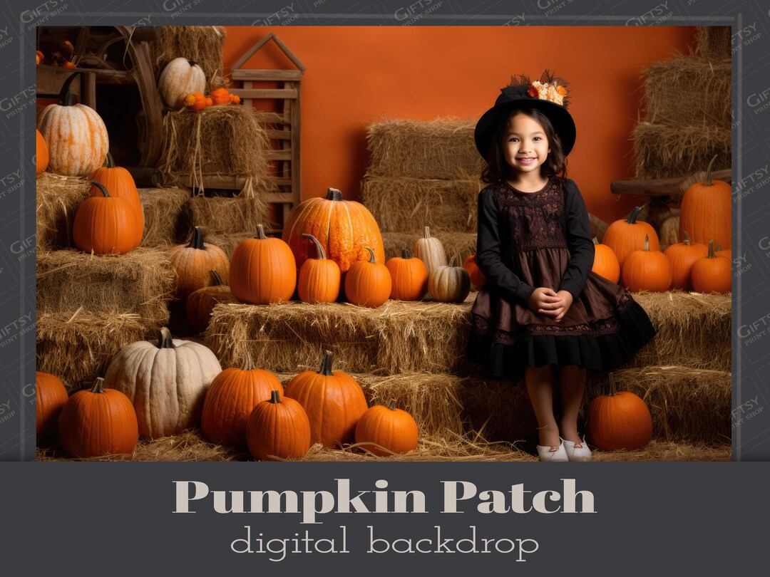 Autumn Barn, Pumpkin Patch Digital Backdrop Pumpkin Patch Digital ...