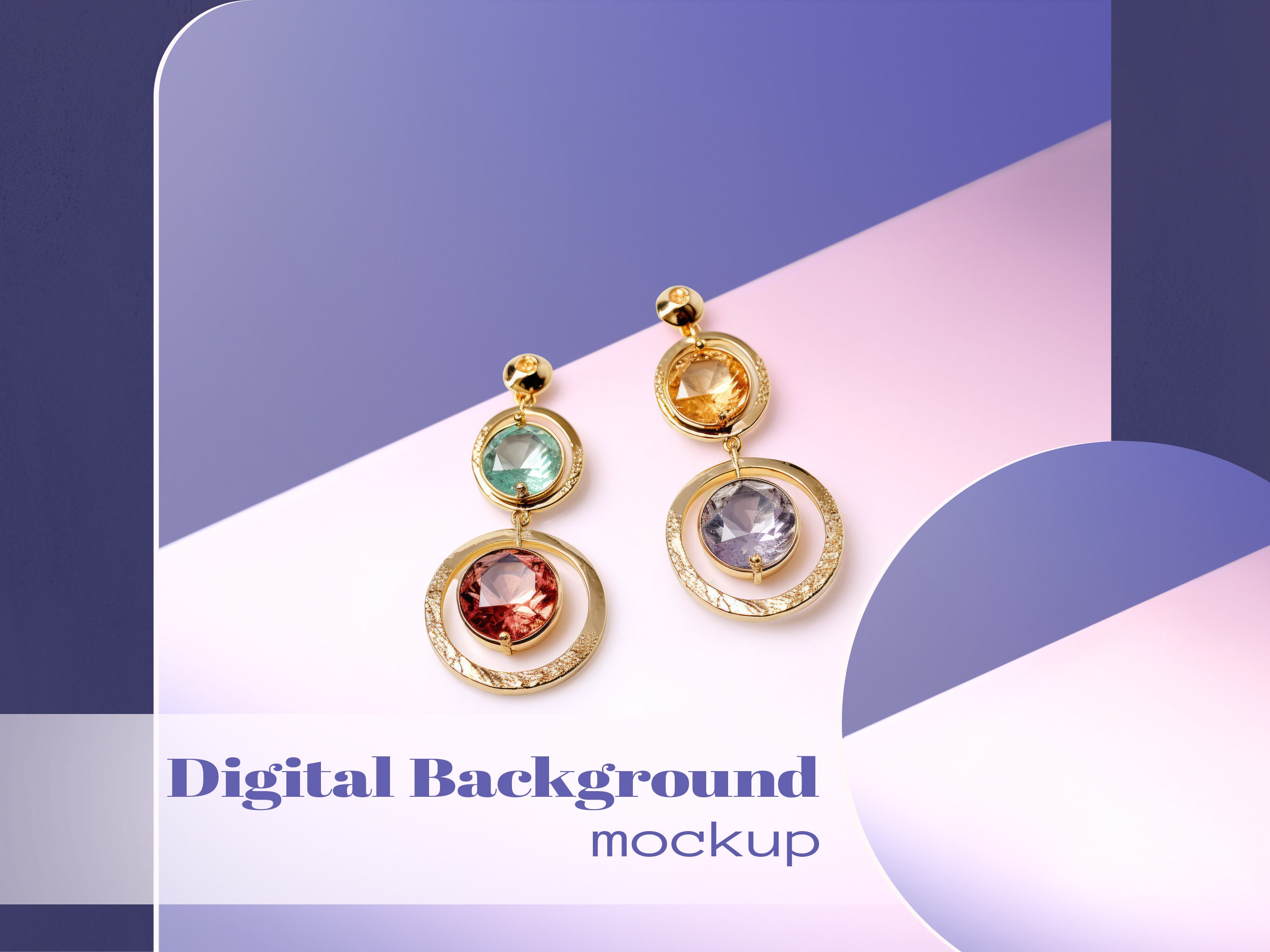 Jewelry Digital Background Mockup Digital Jewelry Display, Mockup ...