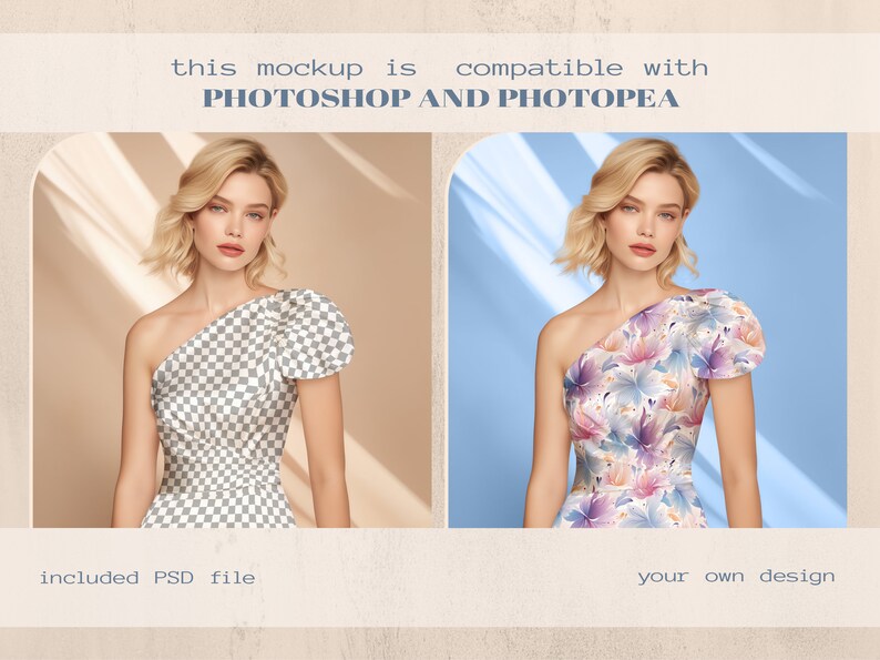 Fabric Pattern Mockup, Photoshop Surface Pattern Template, Photopea ...