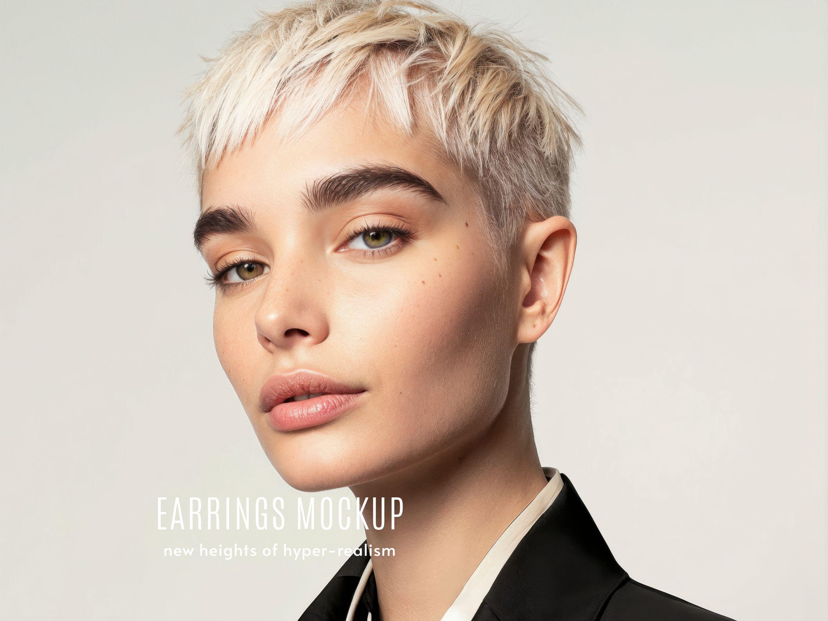 Earring Model Mockup,hyper-realistic Earring Mockup, Jewelry Mockup - Etsy