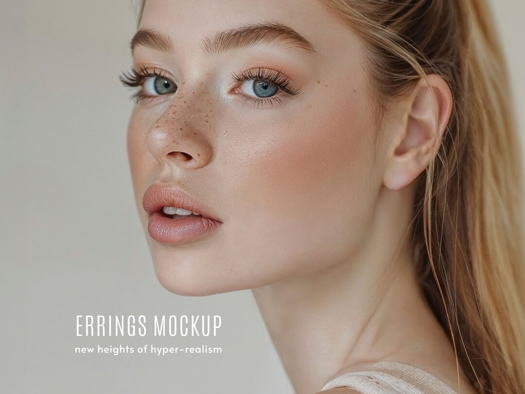 Earring Model Mockup,hyper-realistic Earring Mockup, Jewelry Mockup - Etsy