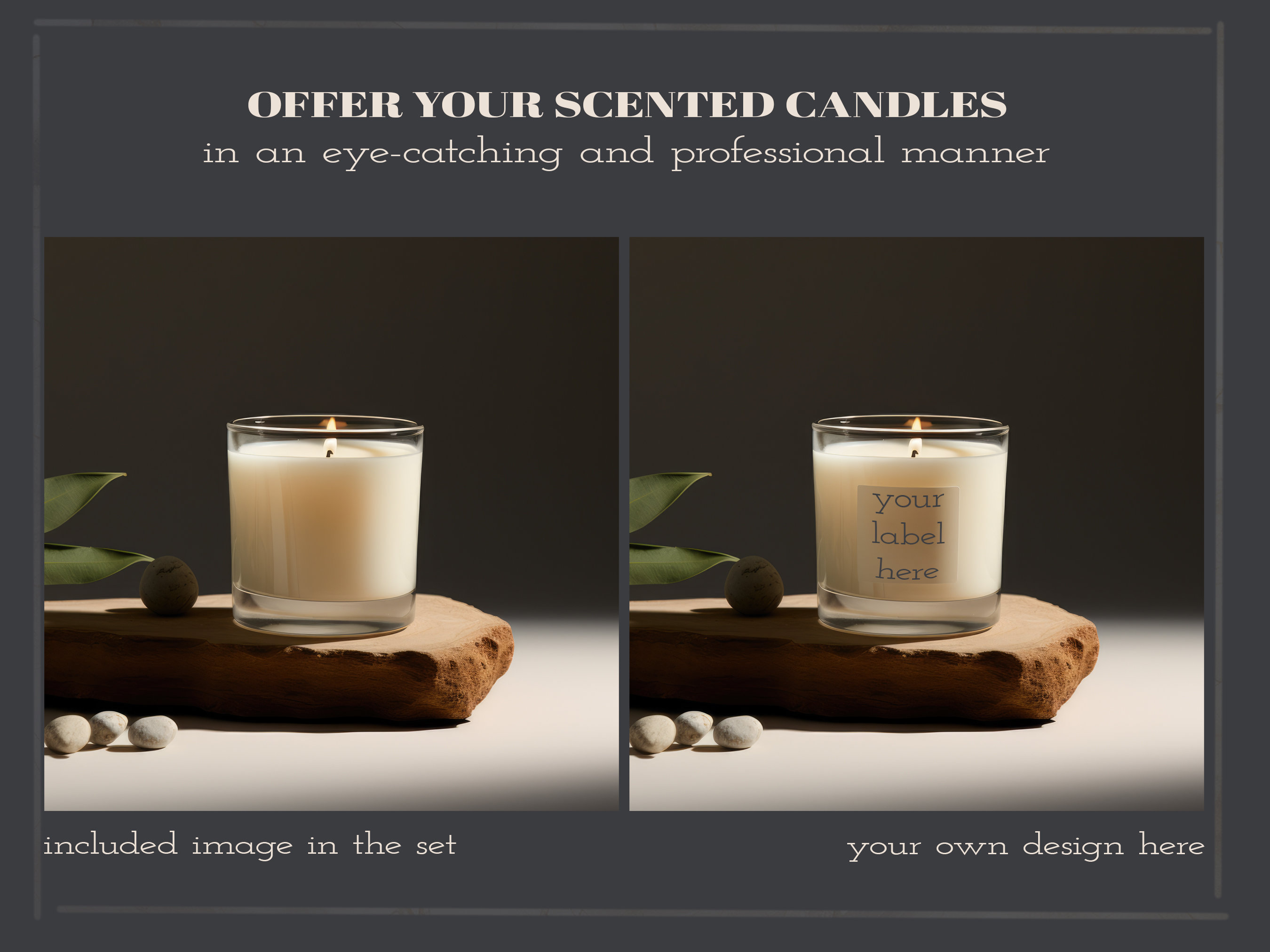 Candle Mock up Bundle-set of 6 High-resolution Images, Digital Mockup ...