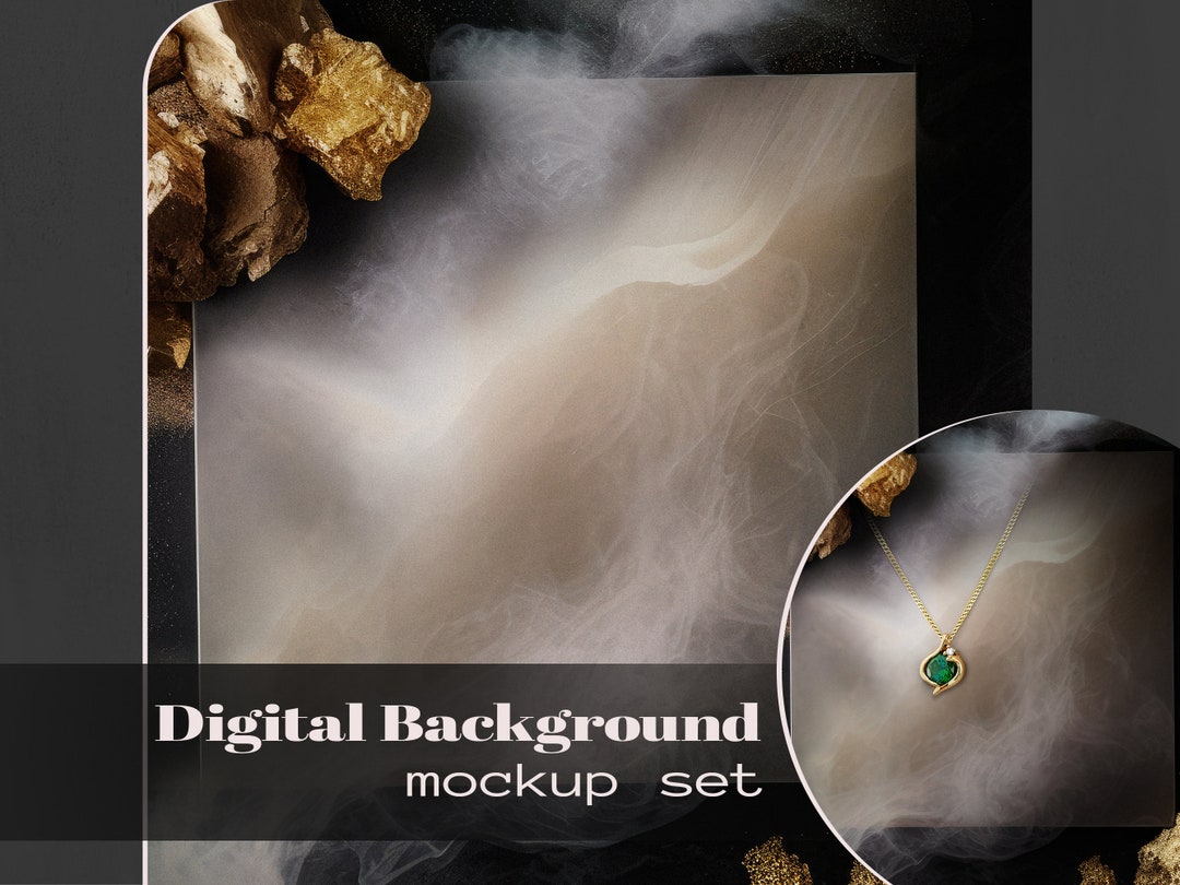 Jewelry Background Mockup Set Jewelry Flat Lay Digital Backdrop, Mockup ...