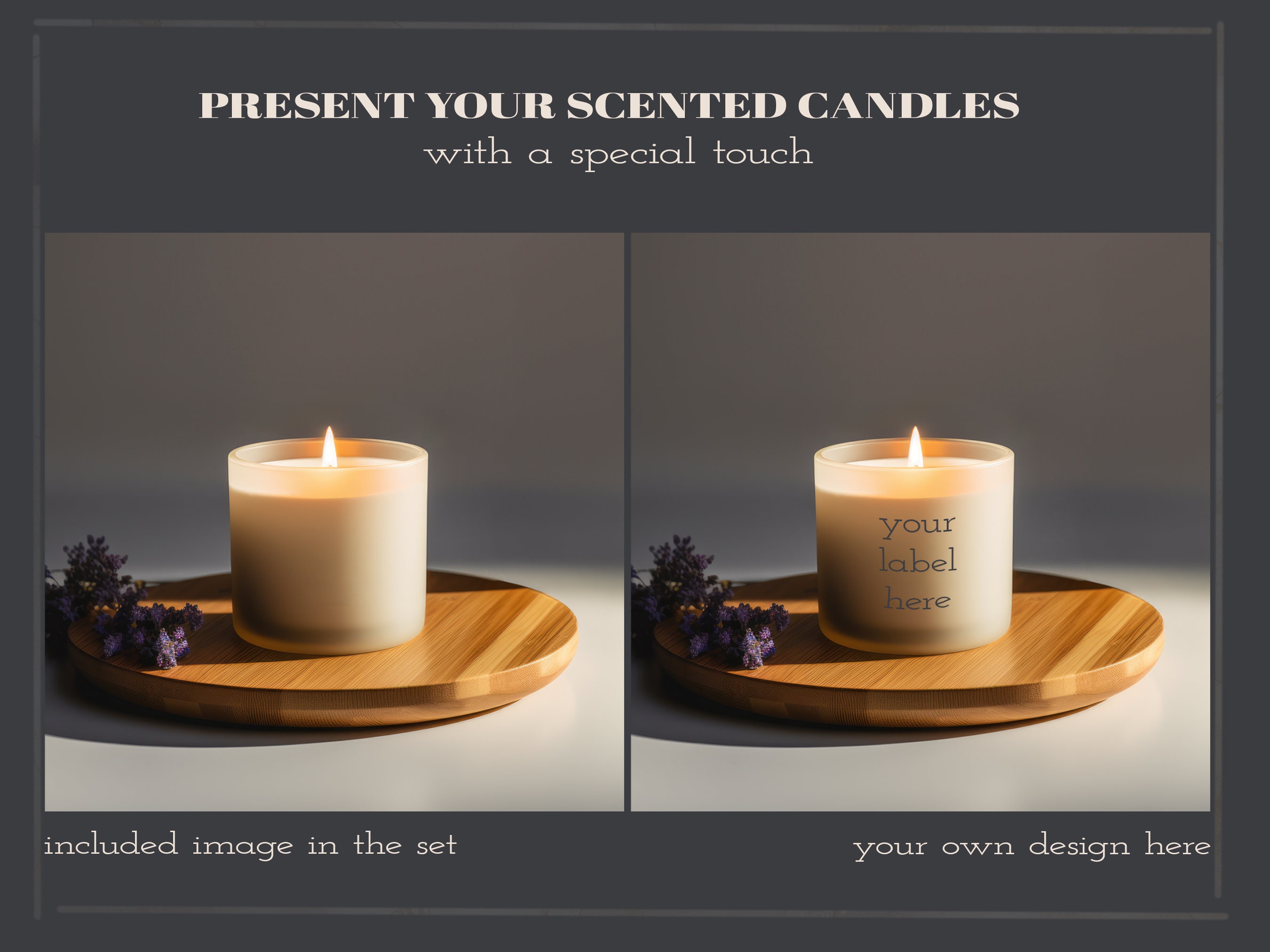 Candle Mock up Bundle-set of 6 High-resolution Images, Digital Mockup ...