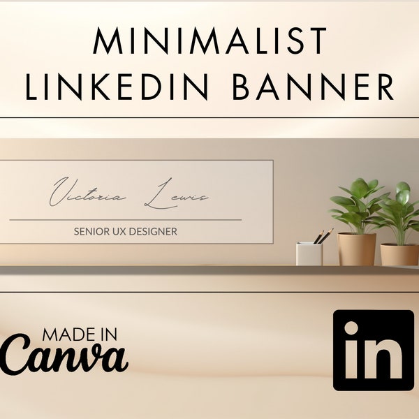 Linkedin Banner Minimal - Etsy