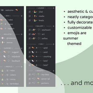 Summer Beach Aesthetic Discord Template (instant Download) - Etsy