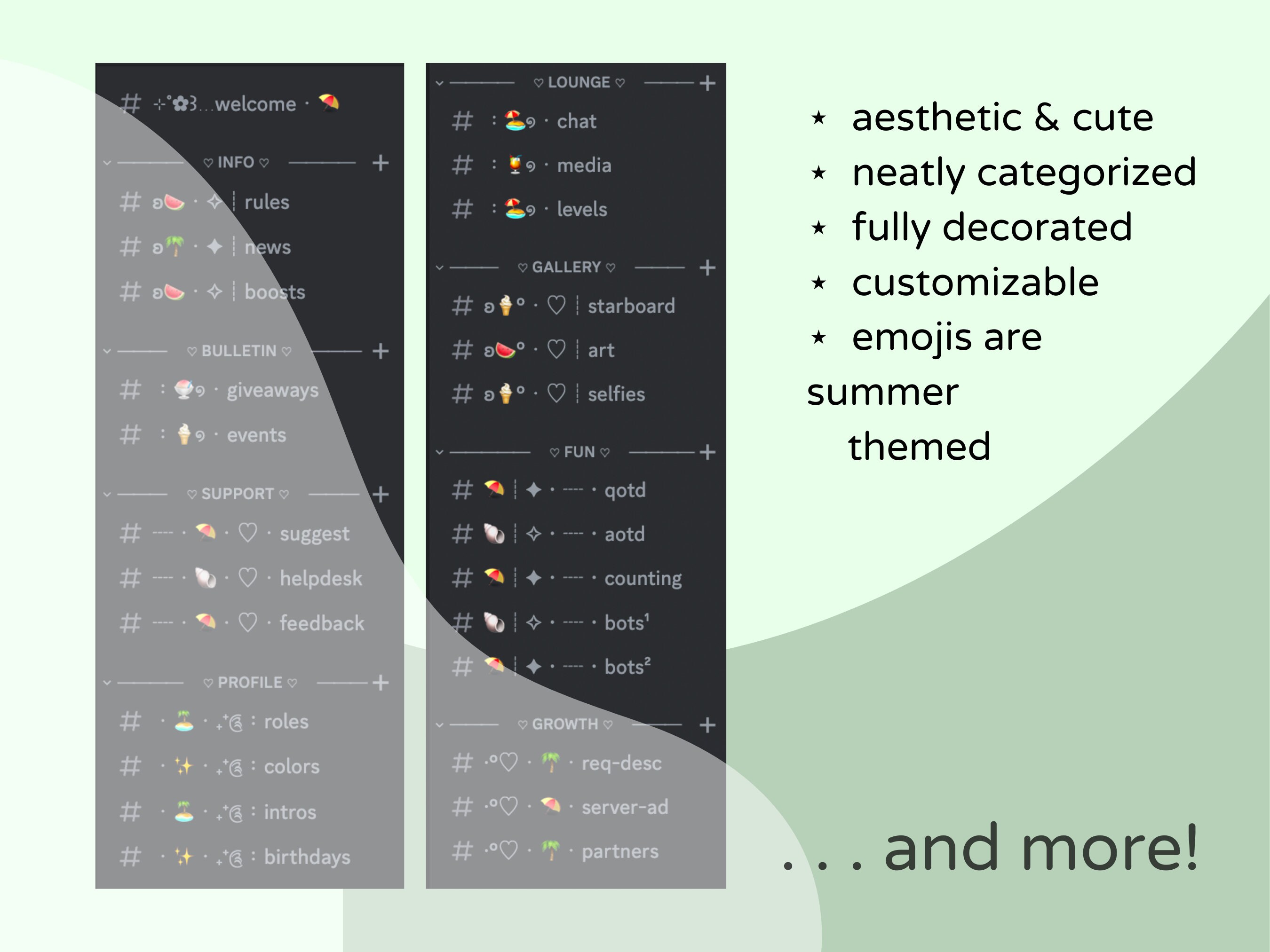 Summer Beach Aesthetic Discord Template (instant Download) - Etsy