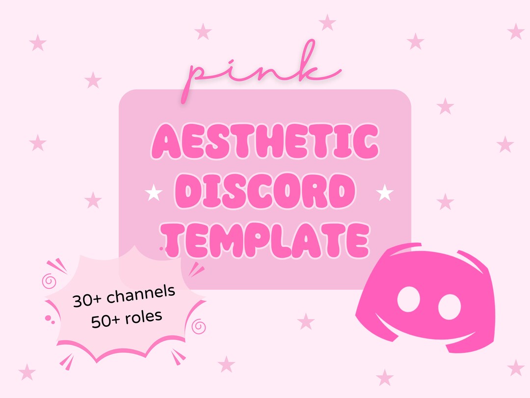 Aesthetic & Cute Pink Discord Server Template for Creators - Etsy