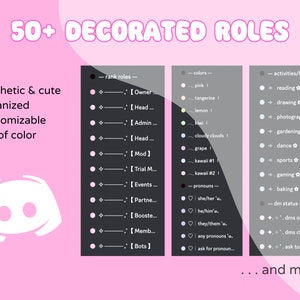Kawaii Pink Aesthetic Discord Template for Creators | Instant Download ...